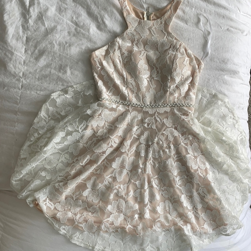 Formal Short White Lace Dress (Graduation, Elopement,… - Gem